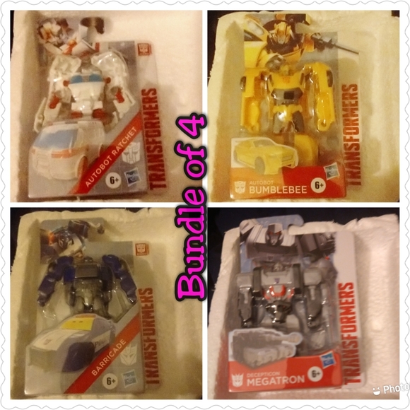 Hasbro | Toys | New Transformers 45 Set Of 4 Megatron Ratchet Bumblebee ...